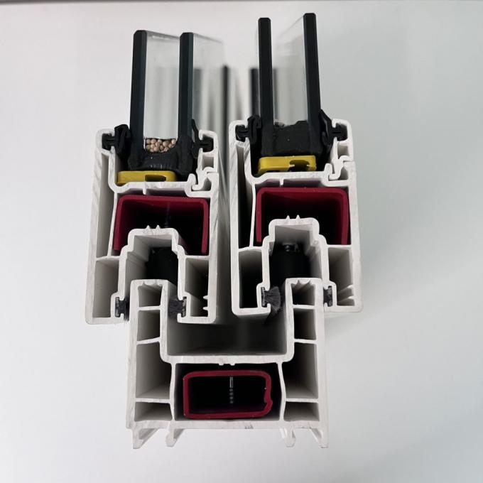 GKBM 62 Series UPVC Sliding Window Profiles Structural Components